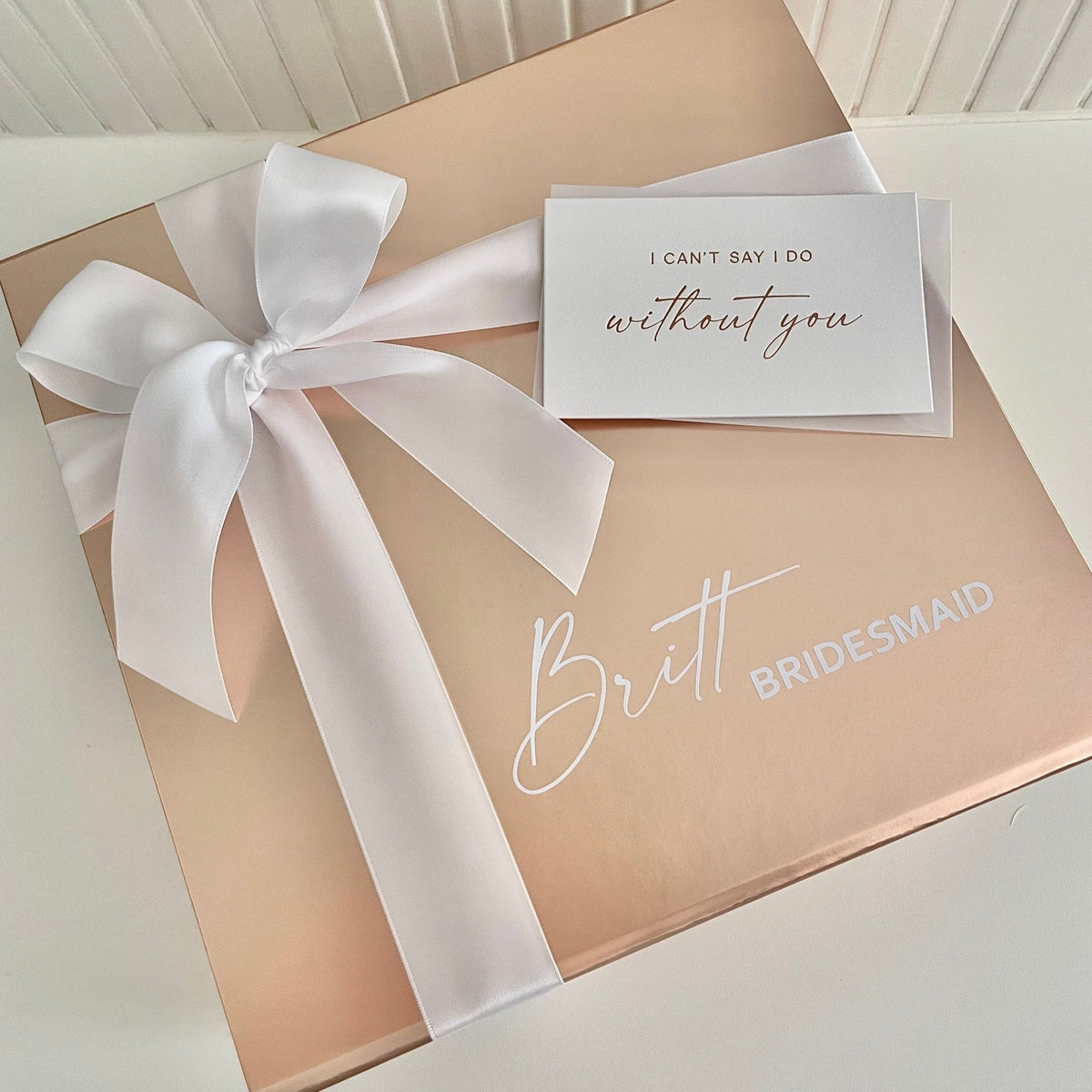 Rose Gold Metallic Gift Box