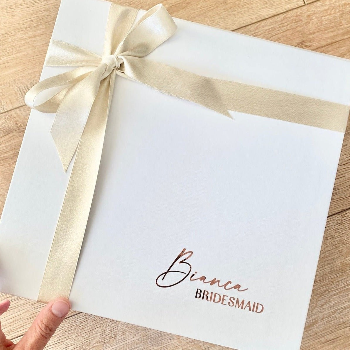 White Personalised Hamper Box | Bridesmaid Boxes
