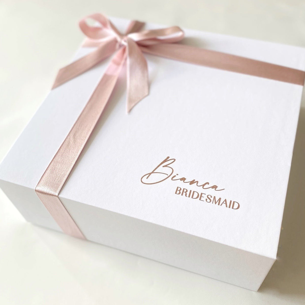 White Personalised Hamper Box | Bridesmaid Boxes